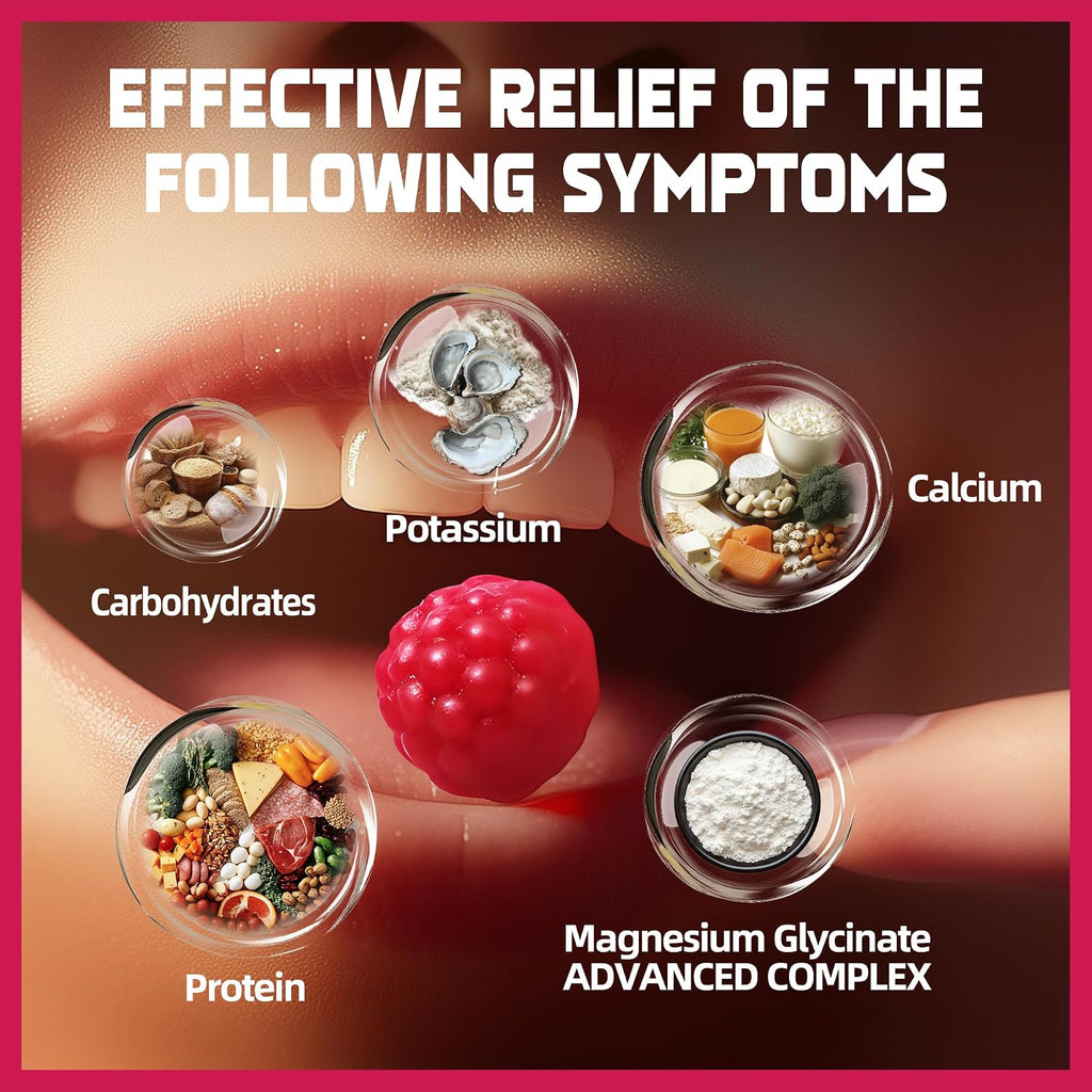 Raspberry magnesium chews for stress relief