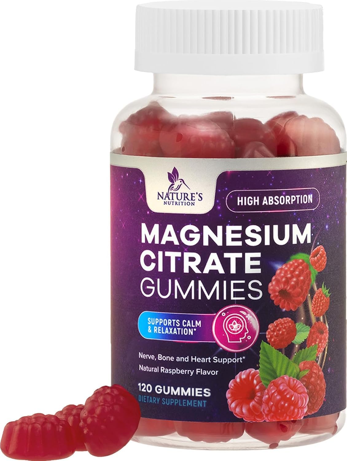 Raspberry magnesium citrate gummies