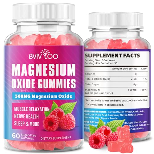 Raspberry magnesium oxide gummies
