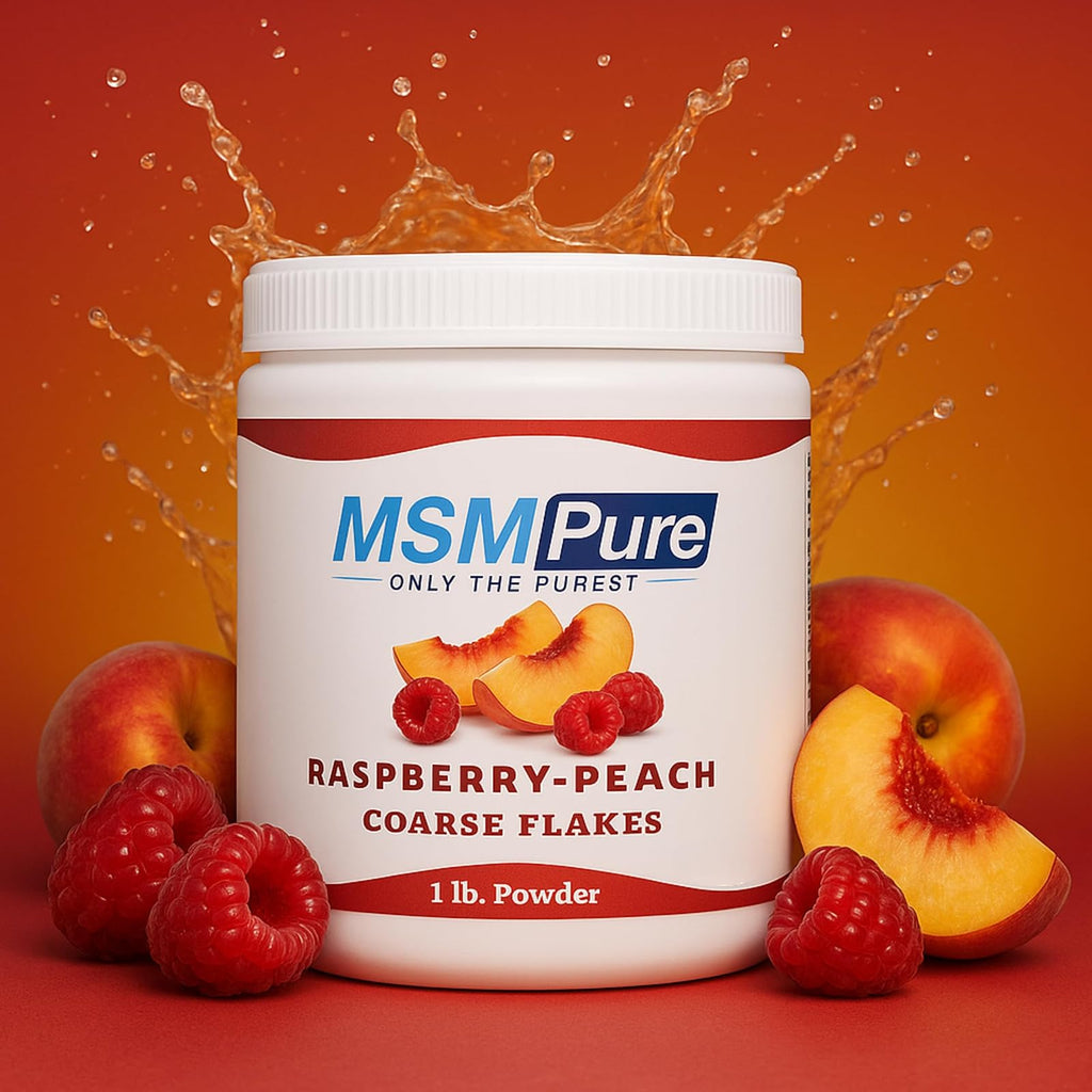 Raspberry peach flavoured msm supplement