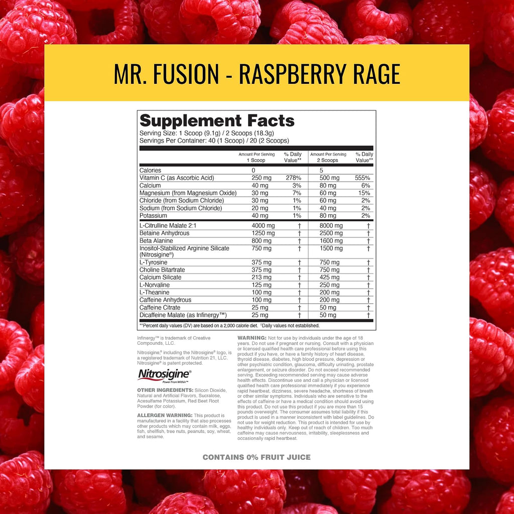 Raspberry Rage pre workout energy