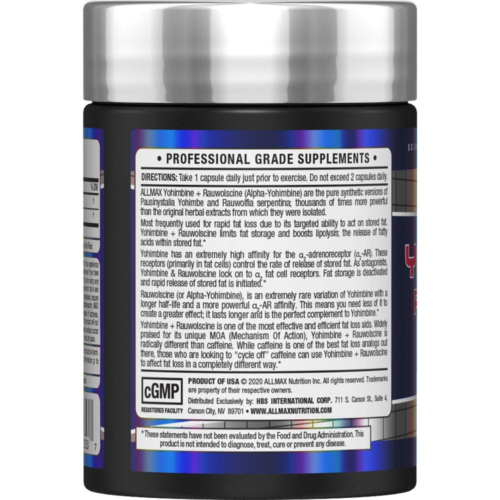 Rauwolscine supplement for enhanced energy