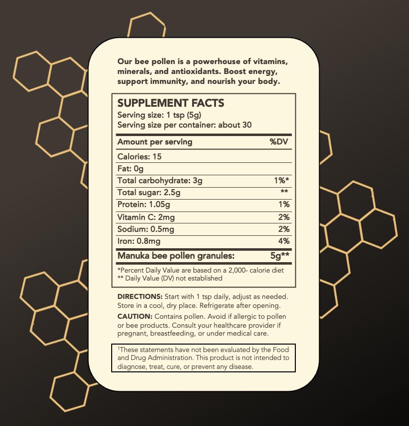 raw bee pollen for healthy snacks