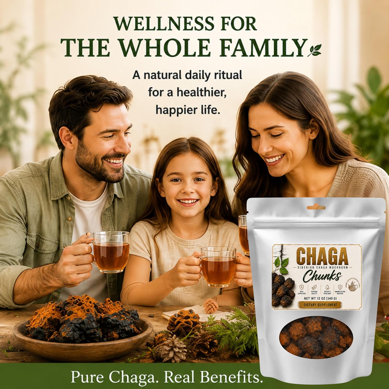 raw chaga for immune support