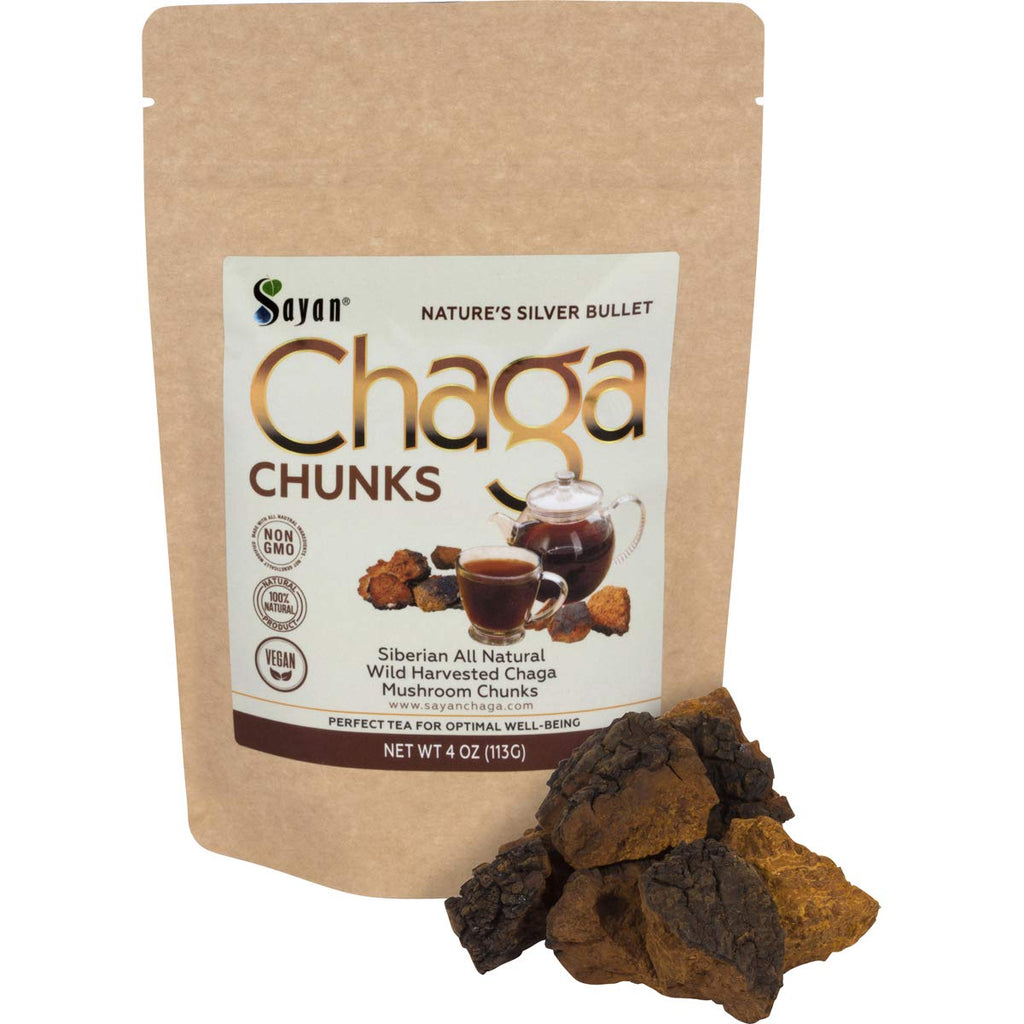 raw chaga mushroom chunks 4 oz