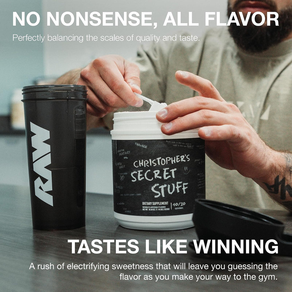 RAW Christopher's Secret pre-workout for endurance
