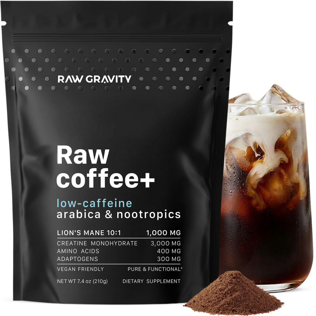 Raw Coffee+ instant mushroom coffee