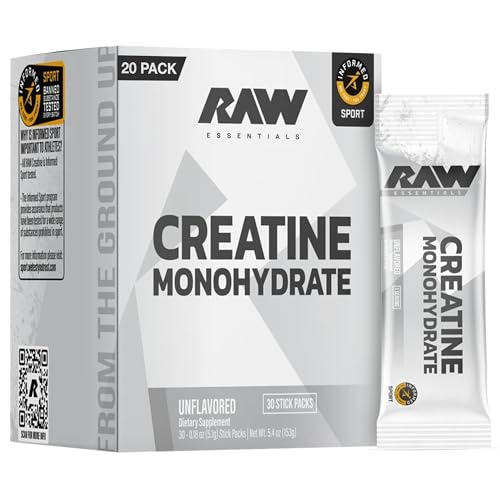 RAW creatine monohydrate stick packs