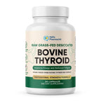 Raw desiccated thyroid capsules for energy