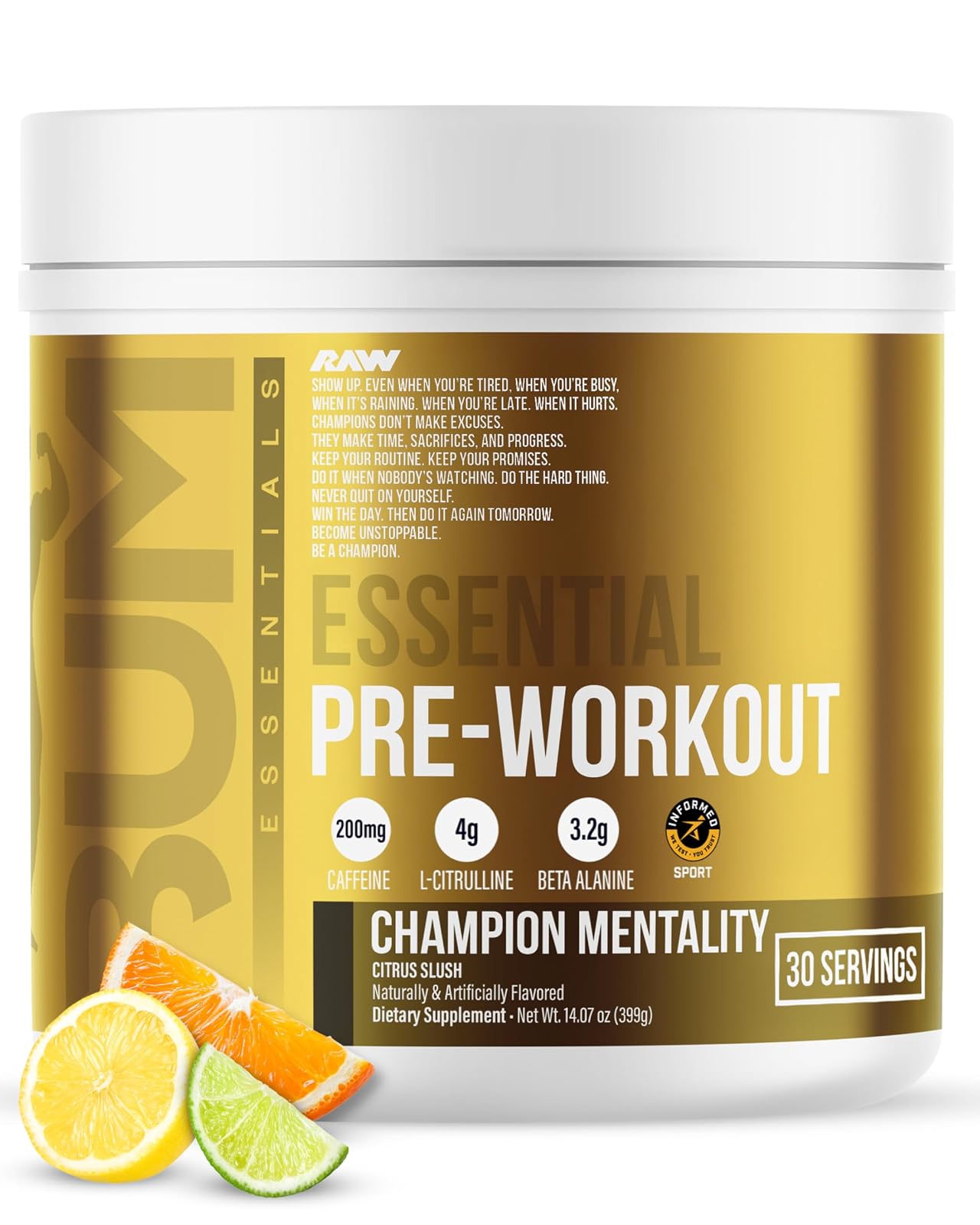 RAW Essential pre-workout energy boost