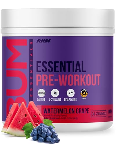RAW Essential pre-workout powder benefits