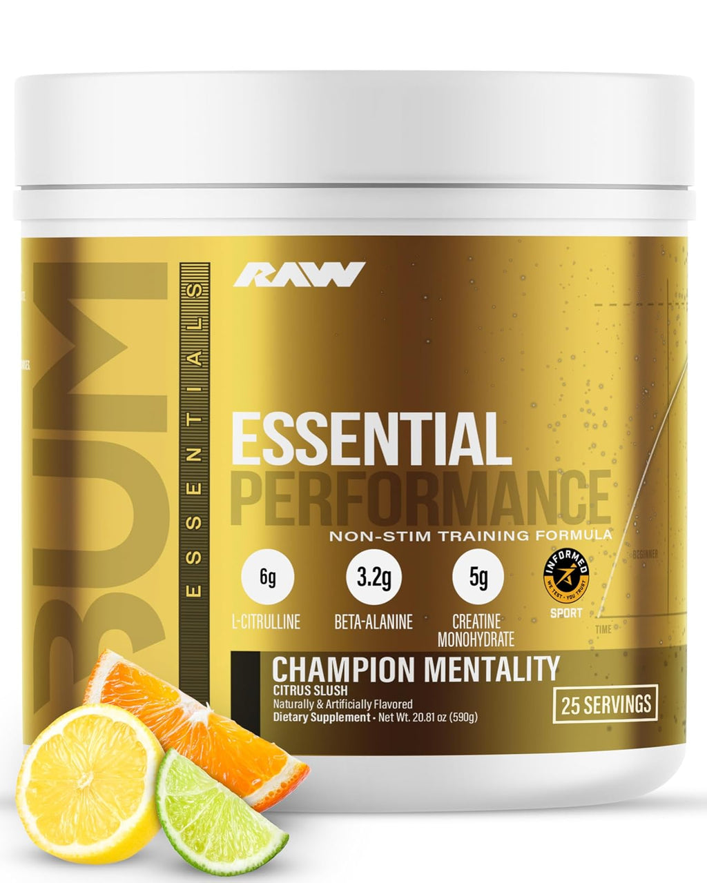 RAW Essential Pre-Workout Powder benefits