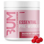 RAW Essential pre-workout powder raspberry