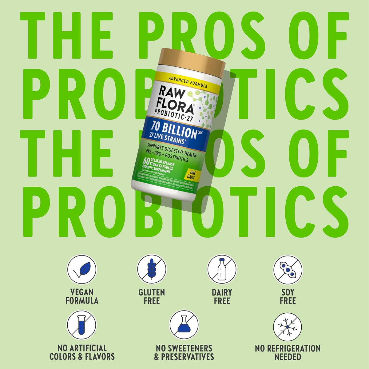 Raw Flora capsules for balanced digestion