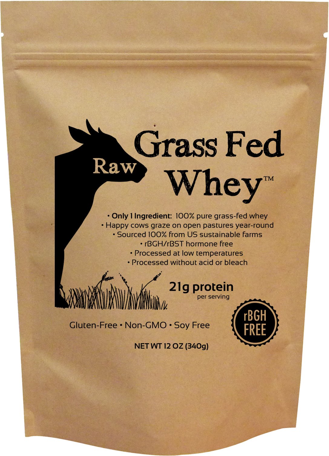 raw grass fed whey protein powder unflavored