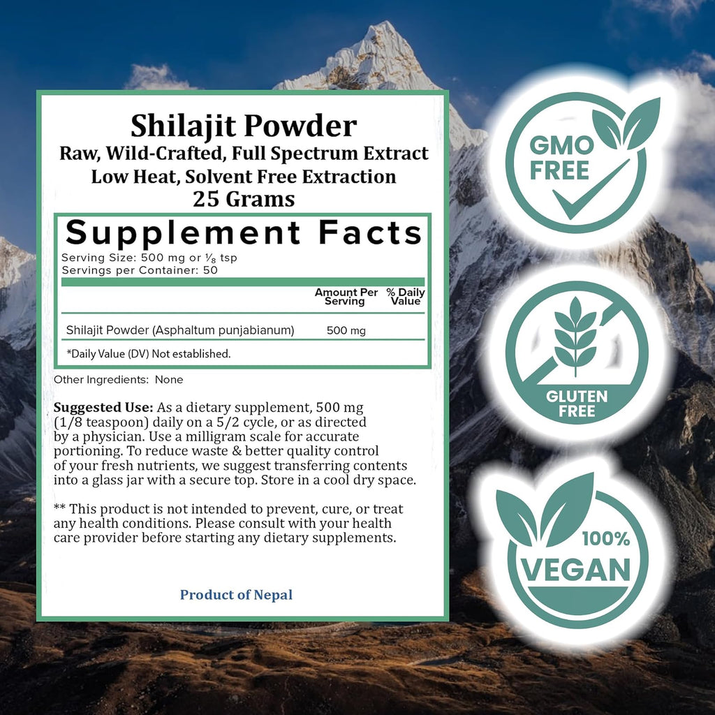 Raw Himalayan Shilajit for vitality