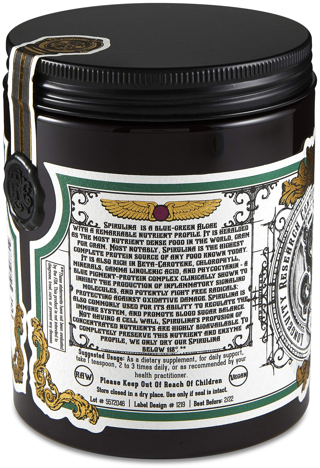 raw indoor-grown spirulina
