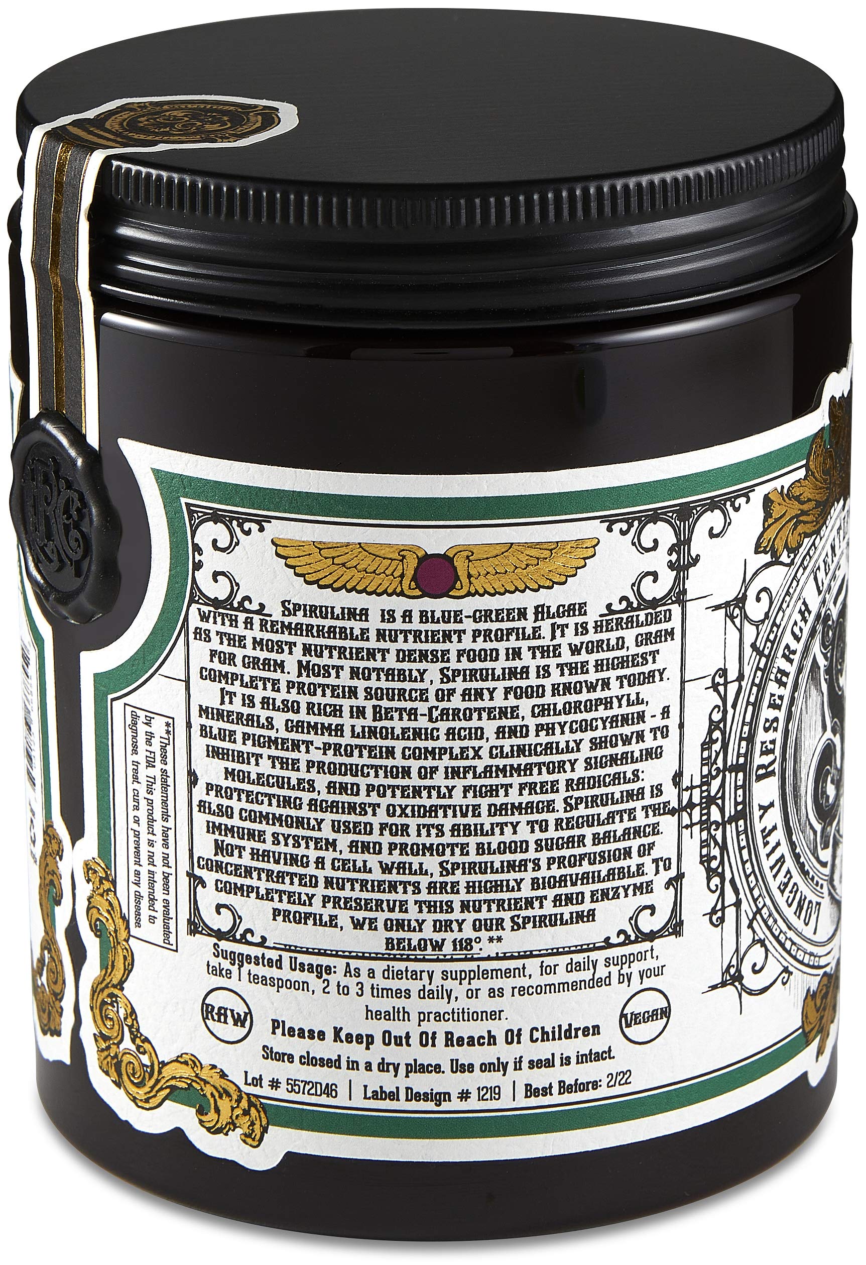 raw indoor-grown spirulina