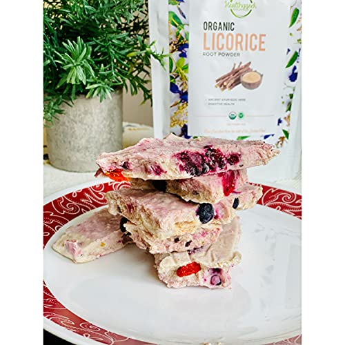 raw licorice root powder in resealable bag