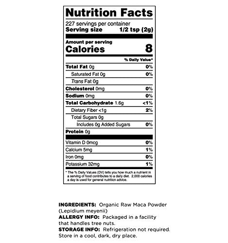 Raw maca powder for athletic performance
