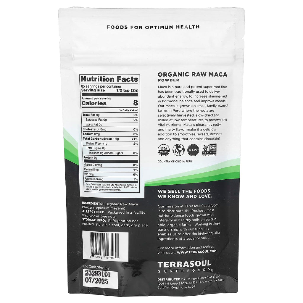 raw maca powder for enhanced performance