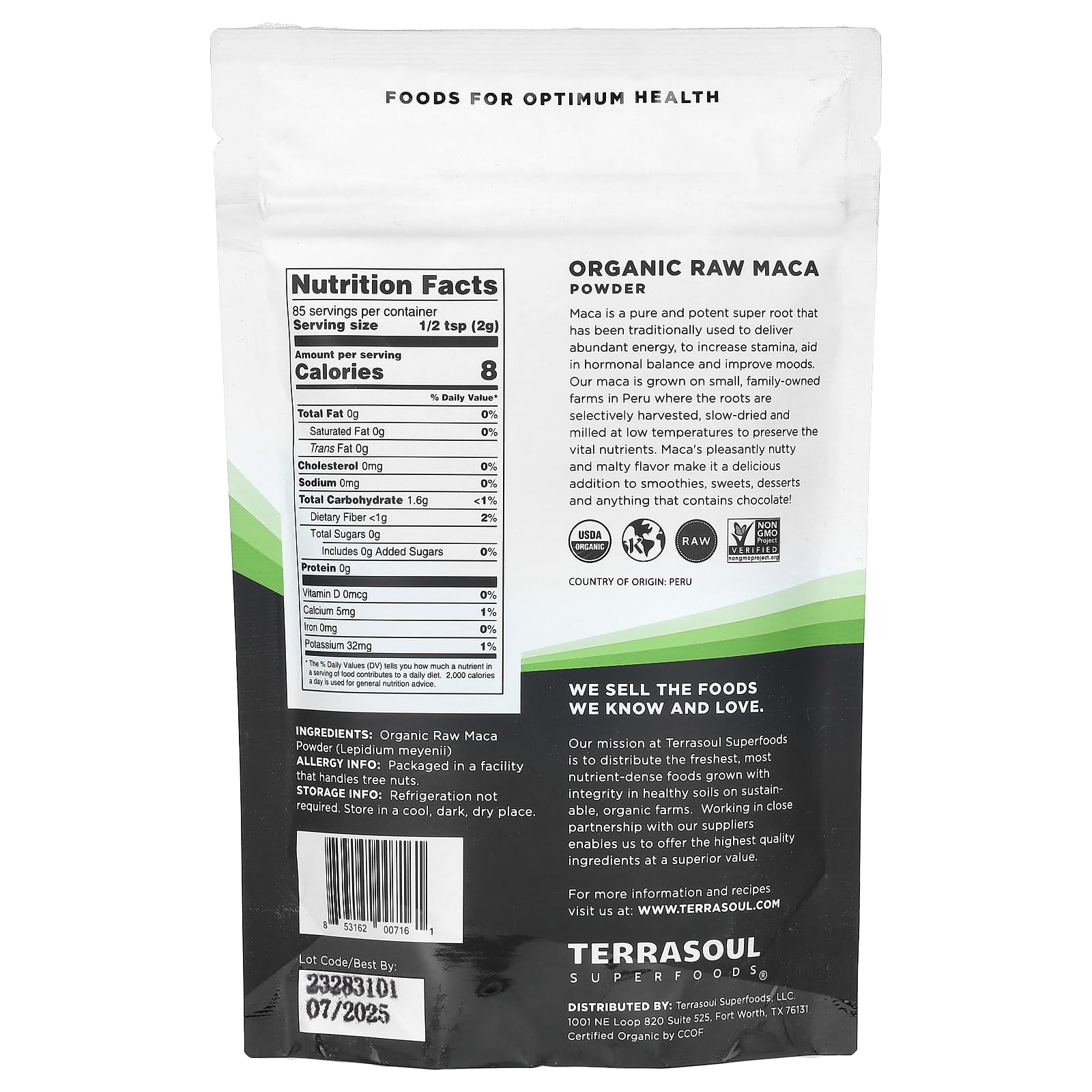 raw maca powder for enhanced performance