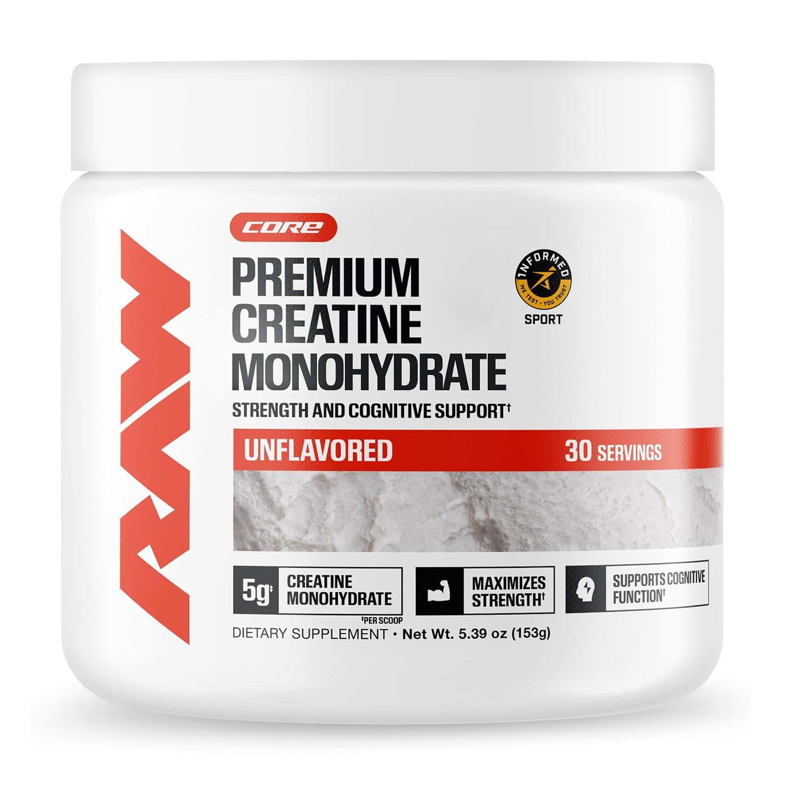 RAW Nutrition creatine monohydrate powder