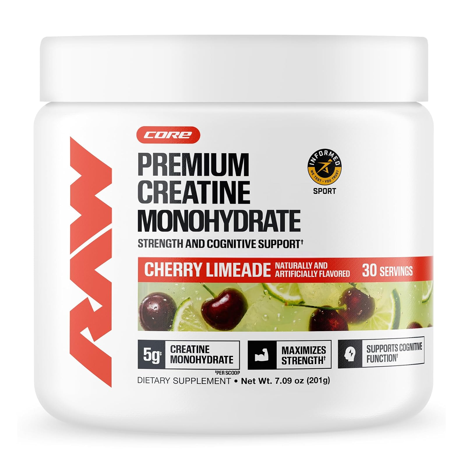 RAW Nutrition creatine monohydrate powder
