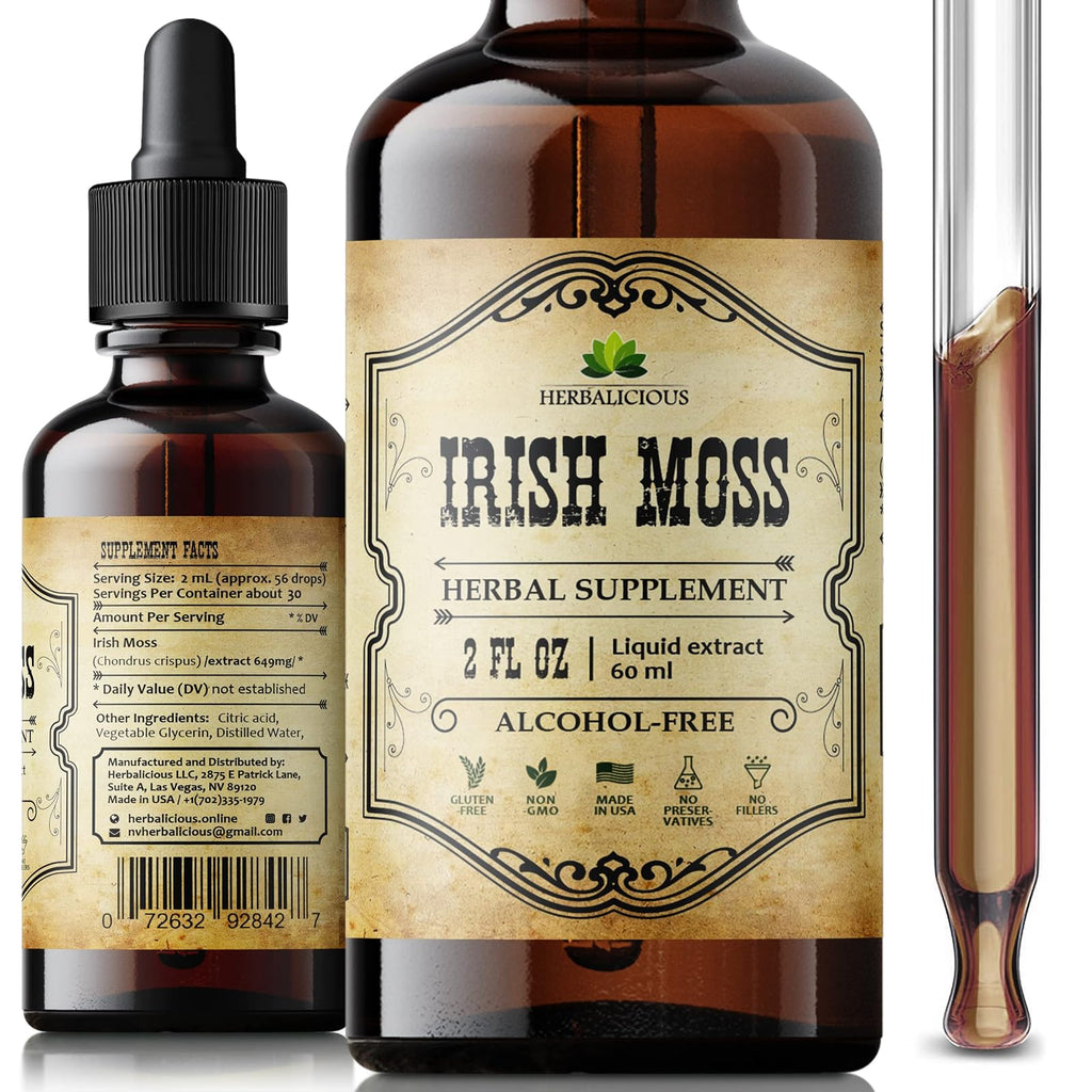 raw organic Irish sea moss drops