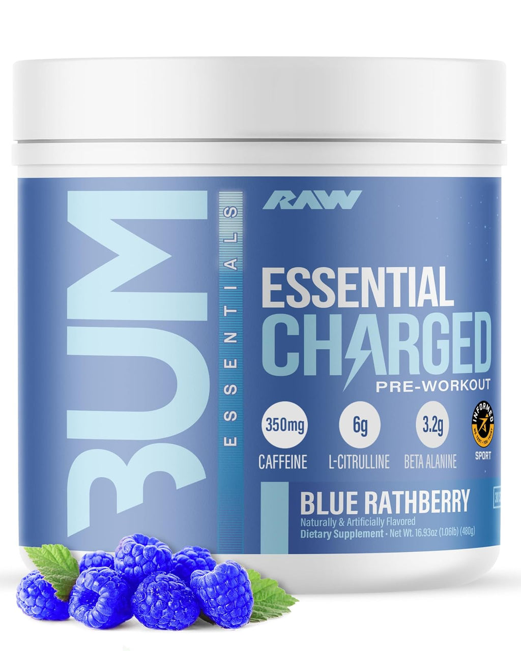 RAW pre-workout powder for energy