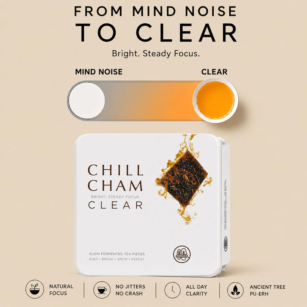 Raw Pu-erh herbal tea for clarity
