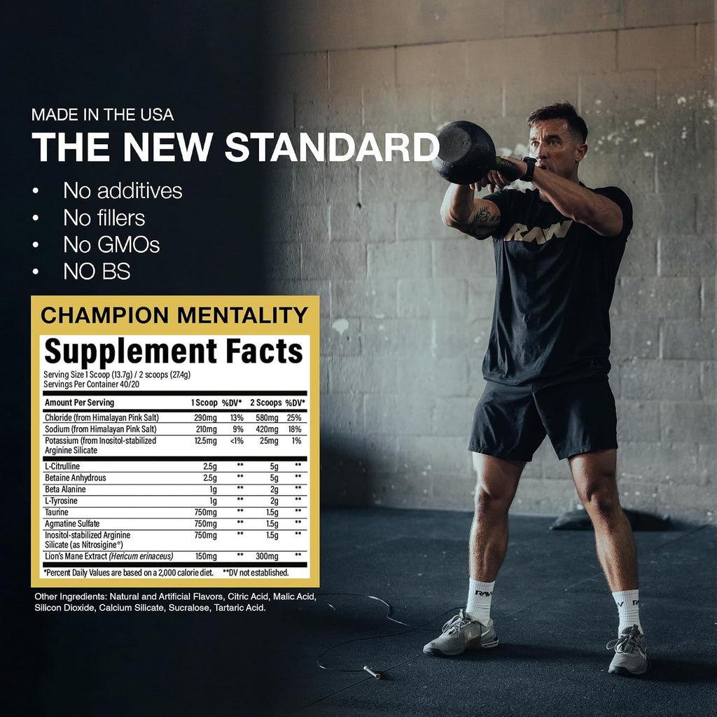 RAW Pump pre workout for intense workouts