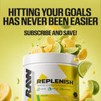 RAW Replenish electrolyte powder for everyday wellness