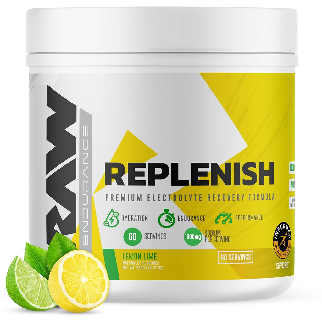 RAW Replenish electrolyte powder for hydration