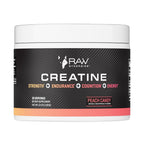 RAW Synergies creatine powder peach flavour
