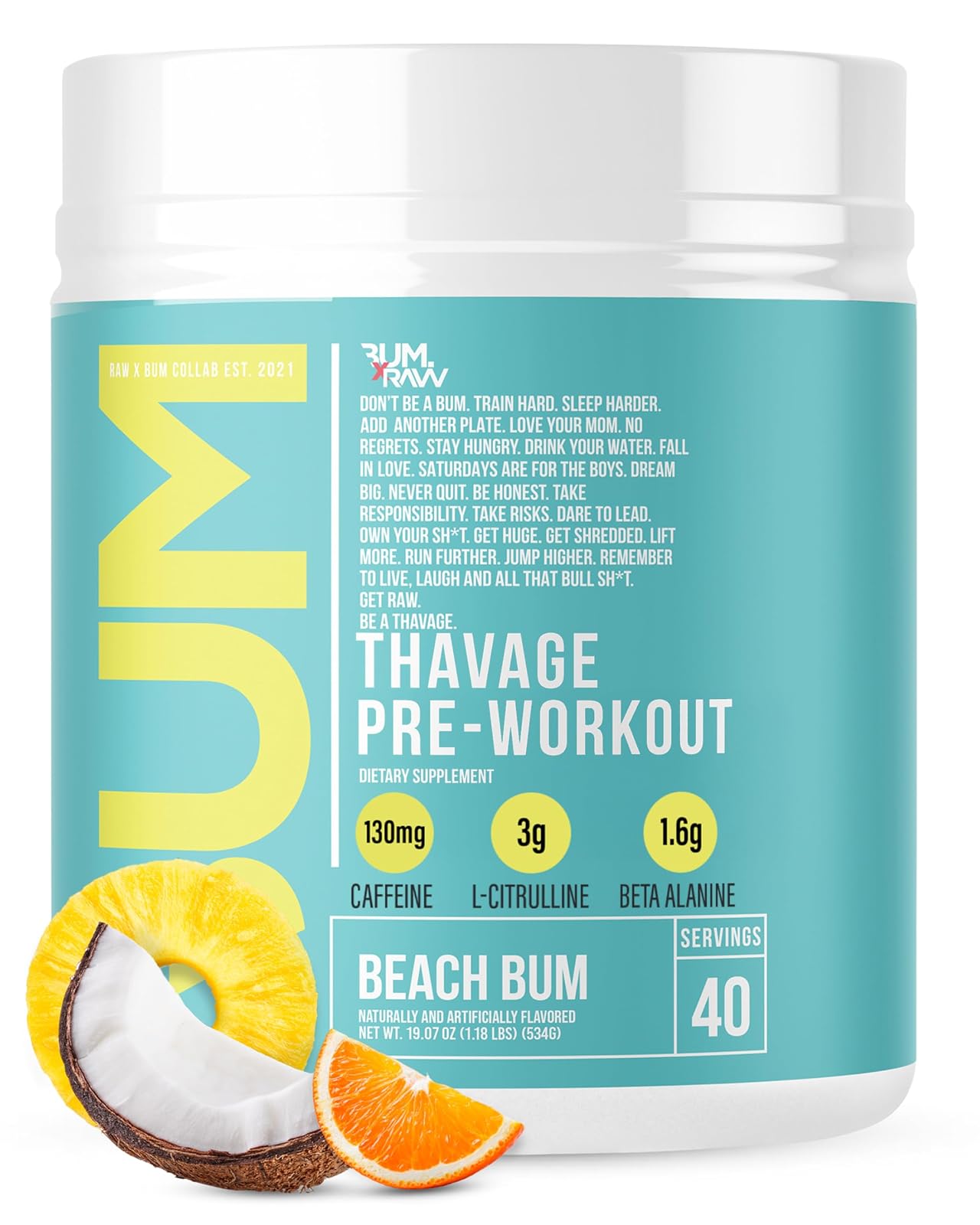 RAW Thavage pre-workout energy boost