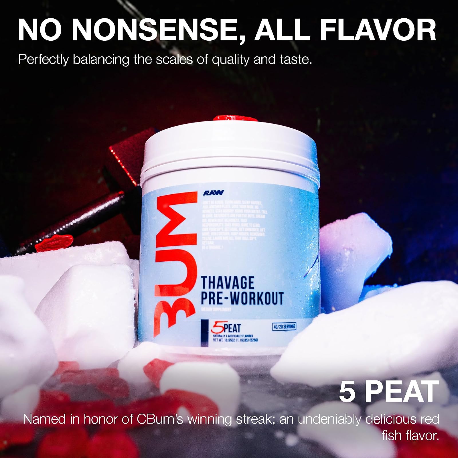RAW Thavage pre-workout for intense workouts