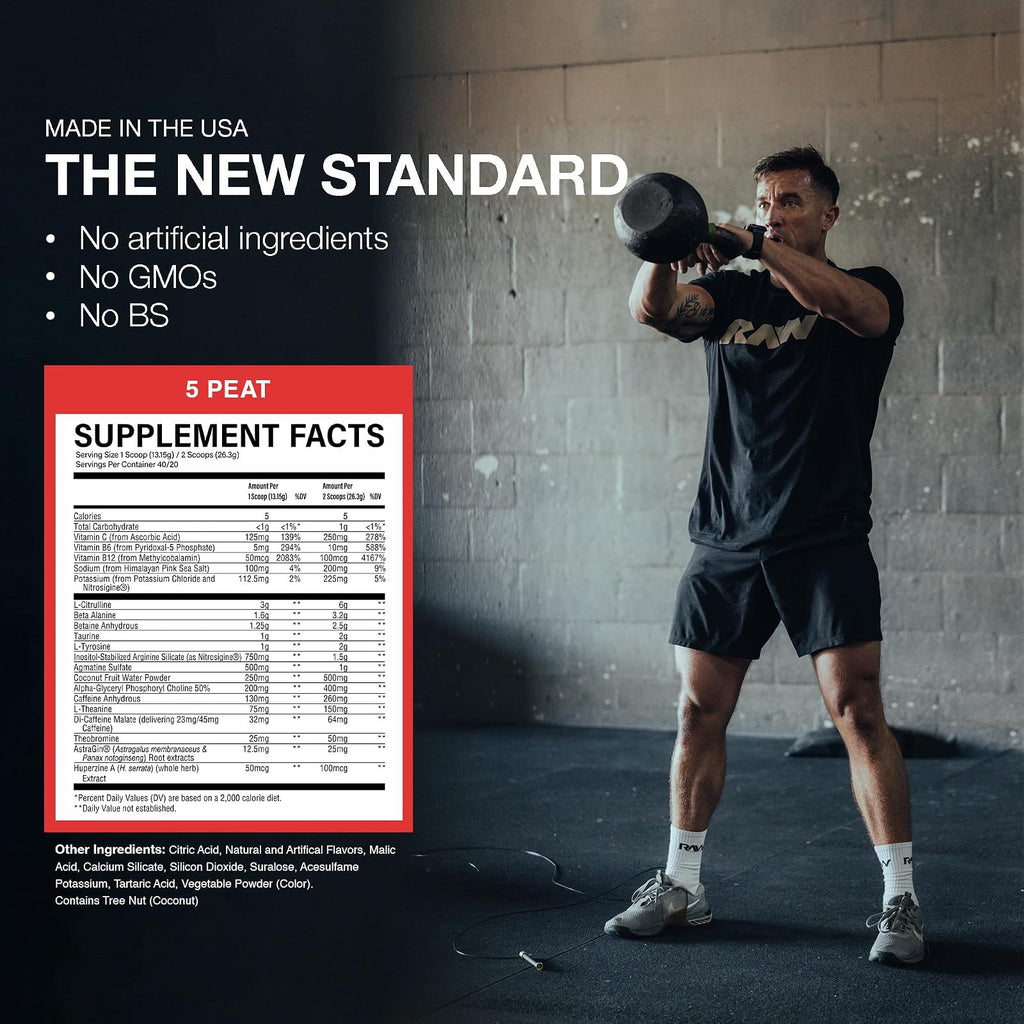 RAW Thavage pre-workout for muscle pump