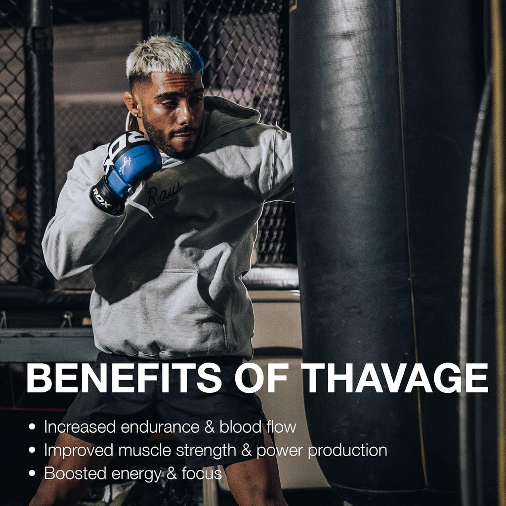 RAW Thavage pre-workout for muscle pump