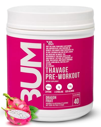RAW Thavage pre-workout powder dragon fruit