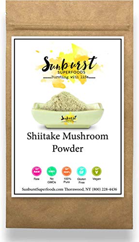 Raw vegan shiitake mushroom supplement