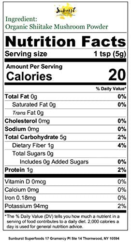 raw vegan shiitake mushroom supplement