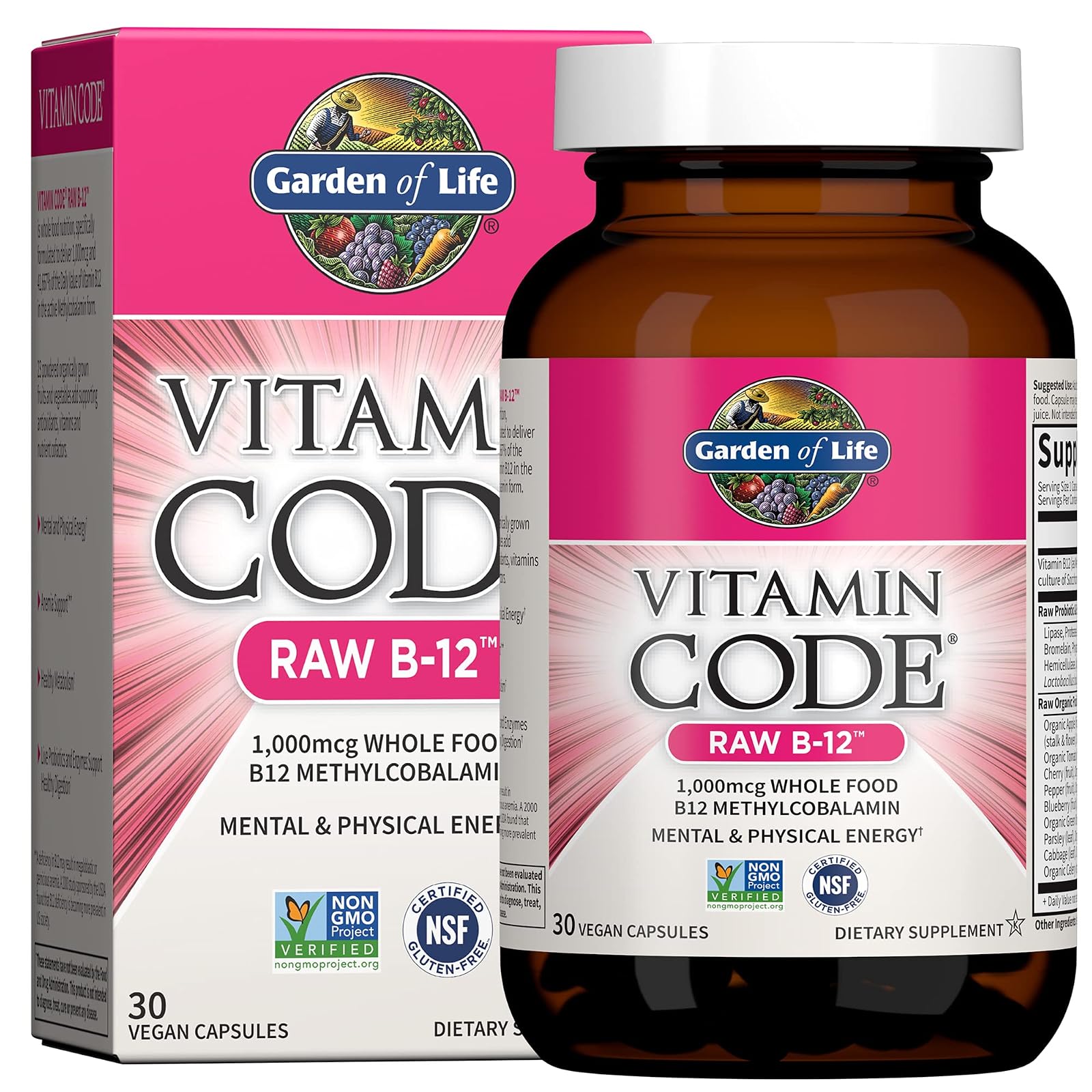 raw vitamin B12 capsules for energy