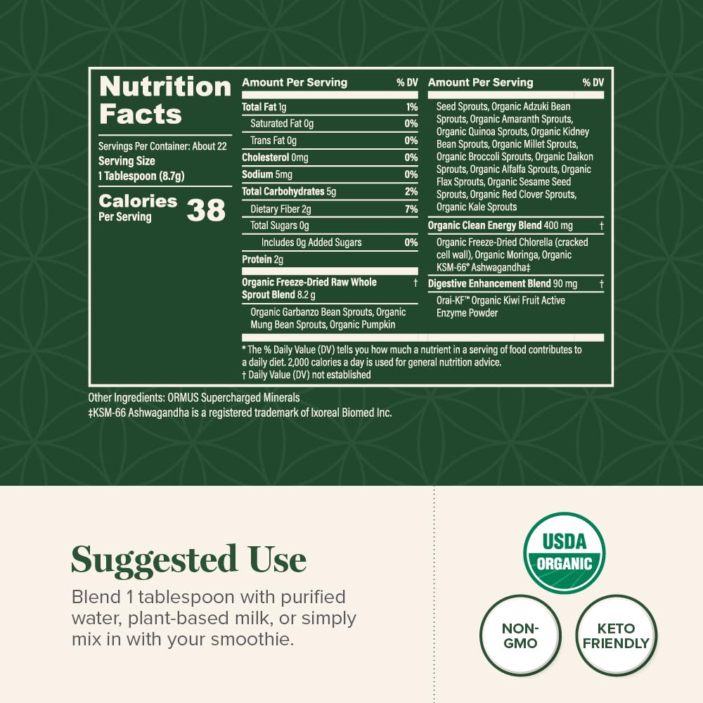 raw whole sprouts for energy