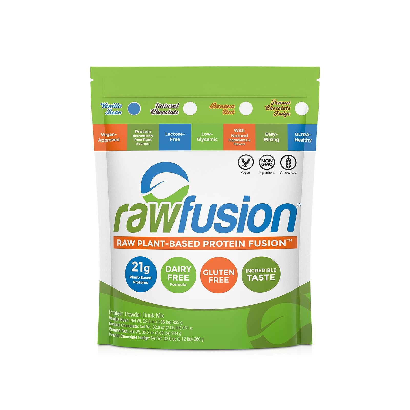 Rawfusion vegan protein powder vanilla bean