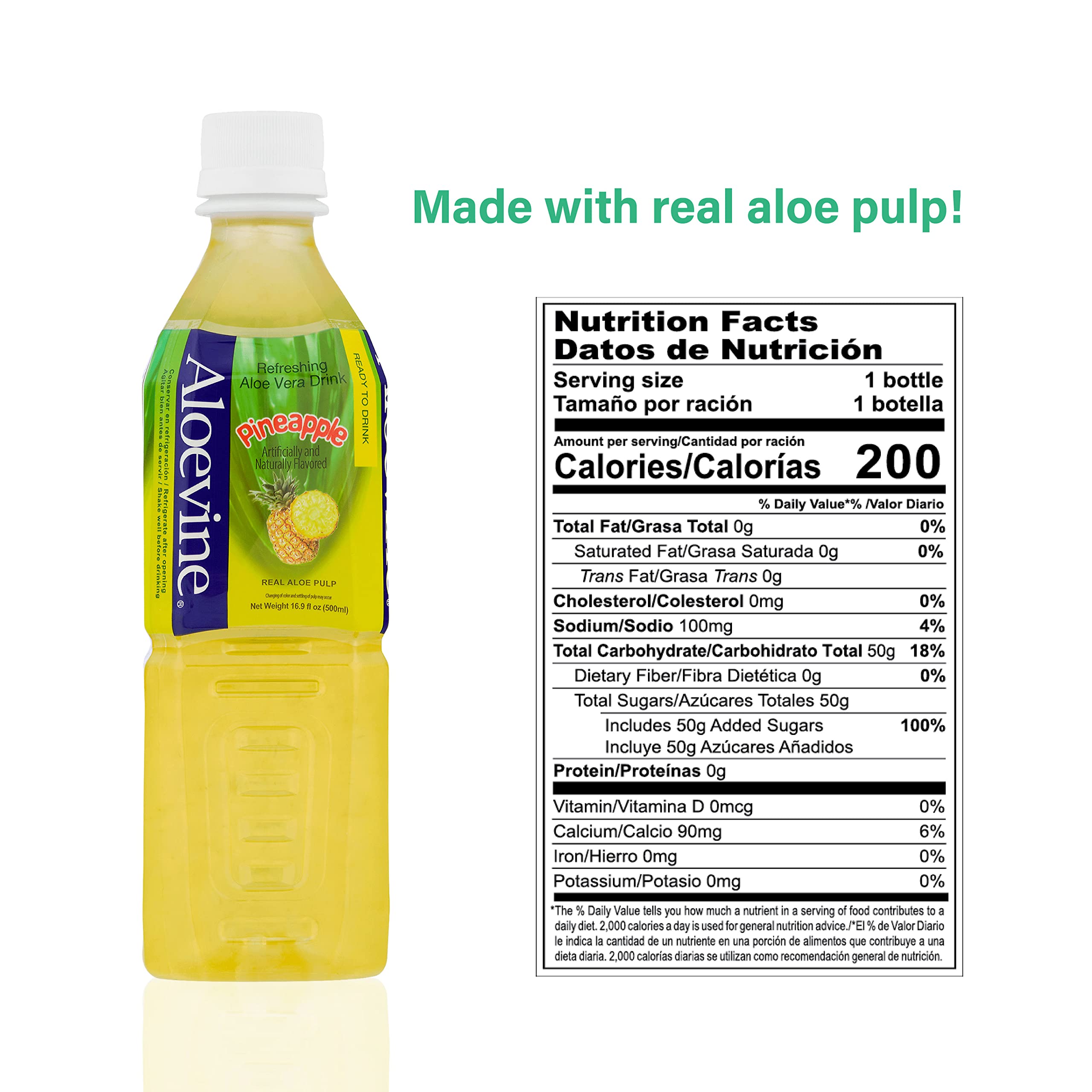 real aloe chunks in every bottle