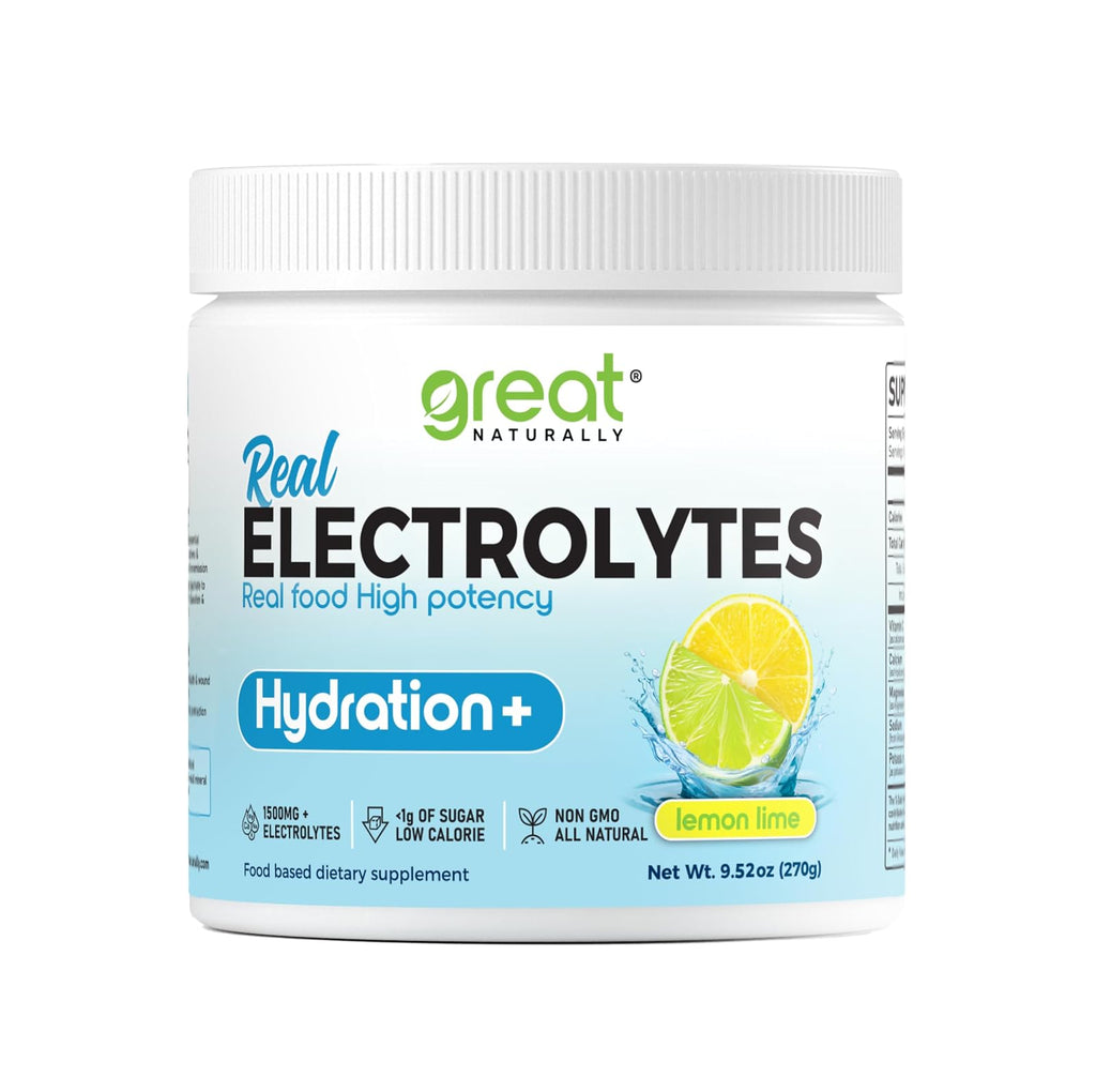 Real Food electrolytes powder lemon lime
