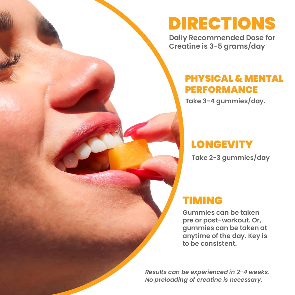 Real Fruit creatine gummies for workout boost