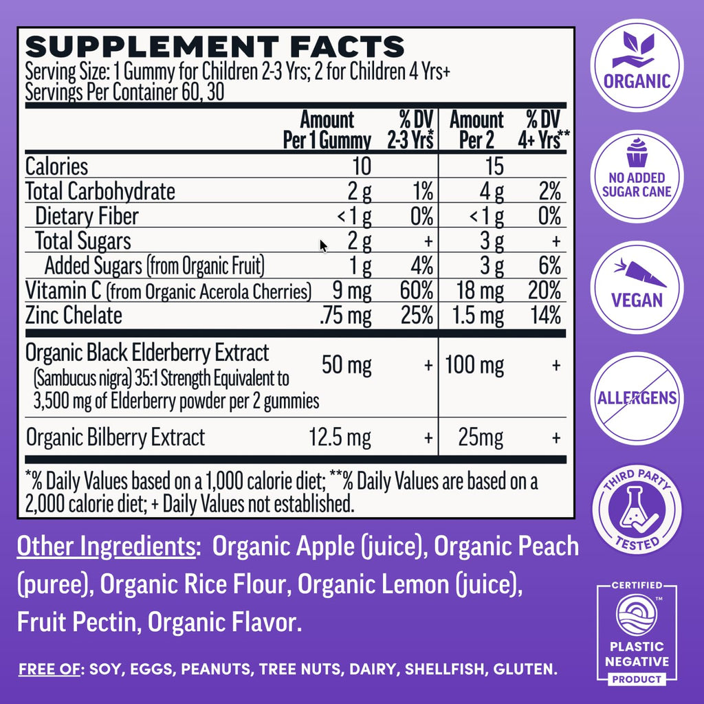 real fruit elderberry gummies for children
