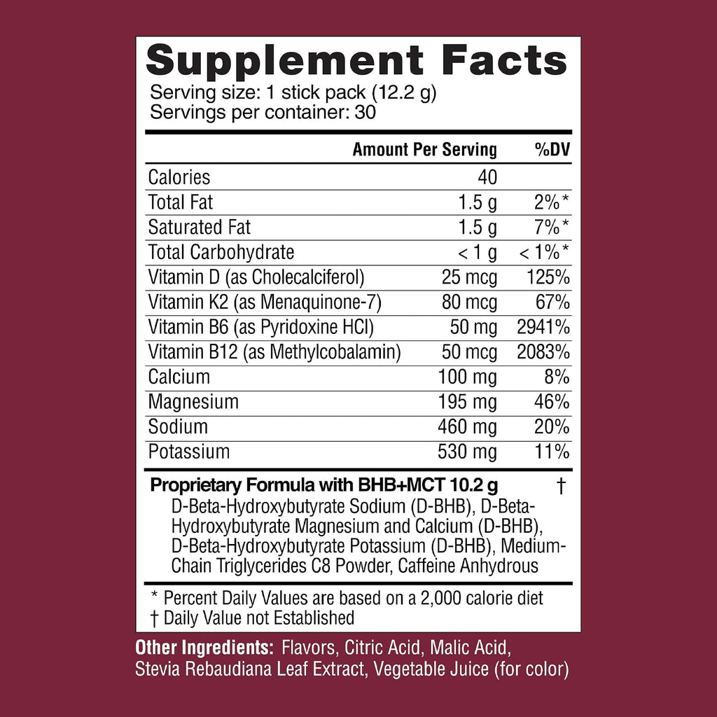 Real Ketones drink mix with essential minerals